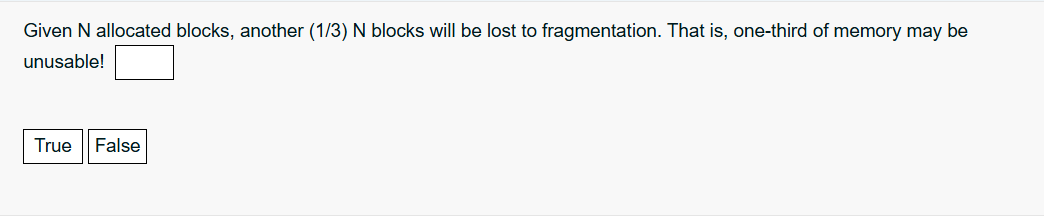 Solved Given N allocated blocks, another (13)N ﻿blocks will | Chegg.com