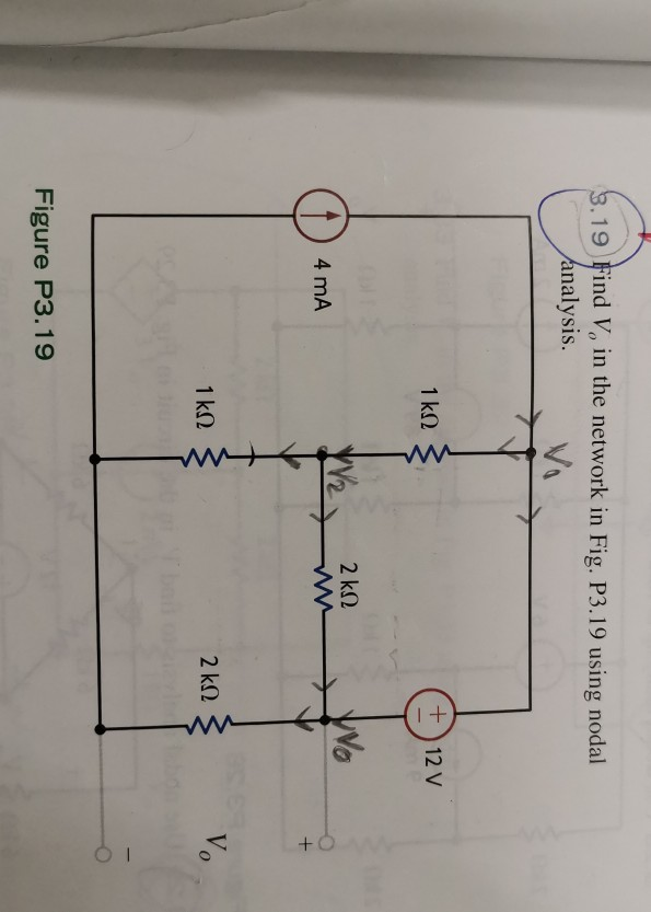 Solved 3.19 Find V. in the network in Fig. P3.19 using nodal | Chegg.com