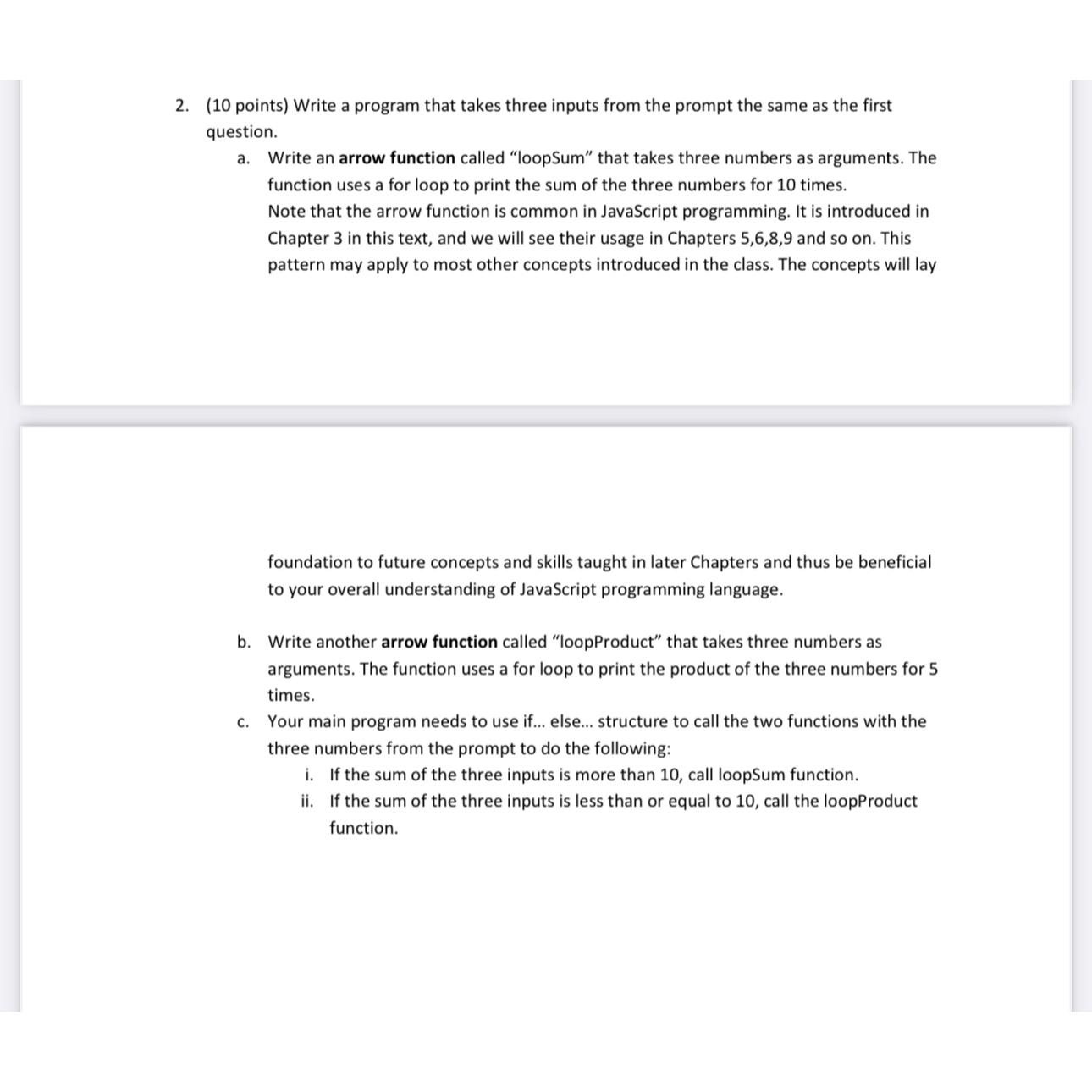 Solved (10 ﻿points) ﻿Write a program that takes three inputs | Chegg.com