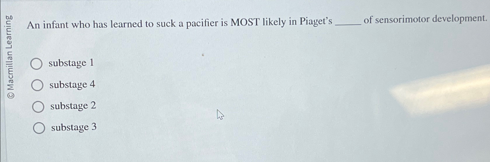 Solved substage 1 ﻿substage 4 ﻿substage 2 ﻿substage 3 | Chegg.com