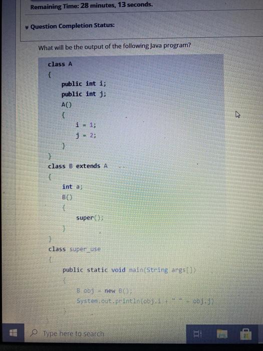 Solved * Question Completion Status: Question 1 Output of | Chegg.com