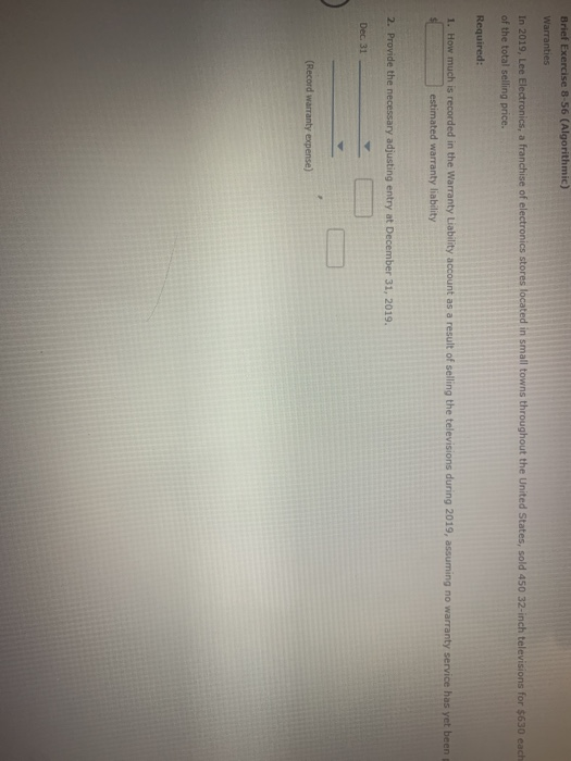 Solved eBook Calculator Brief Exercise 8-56 (Algorithmic) | Chegg.com