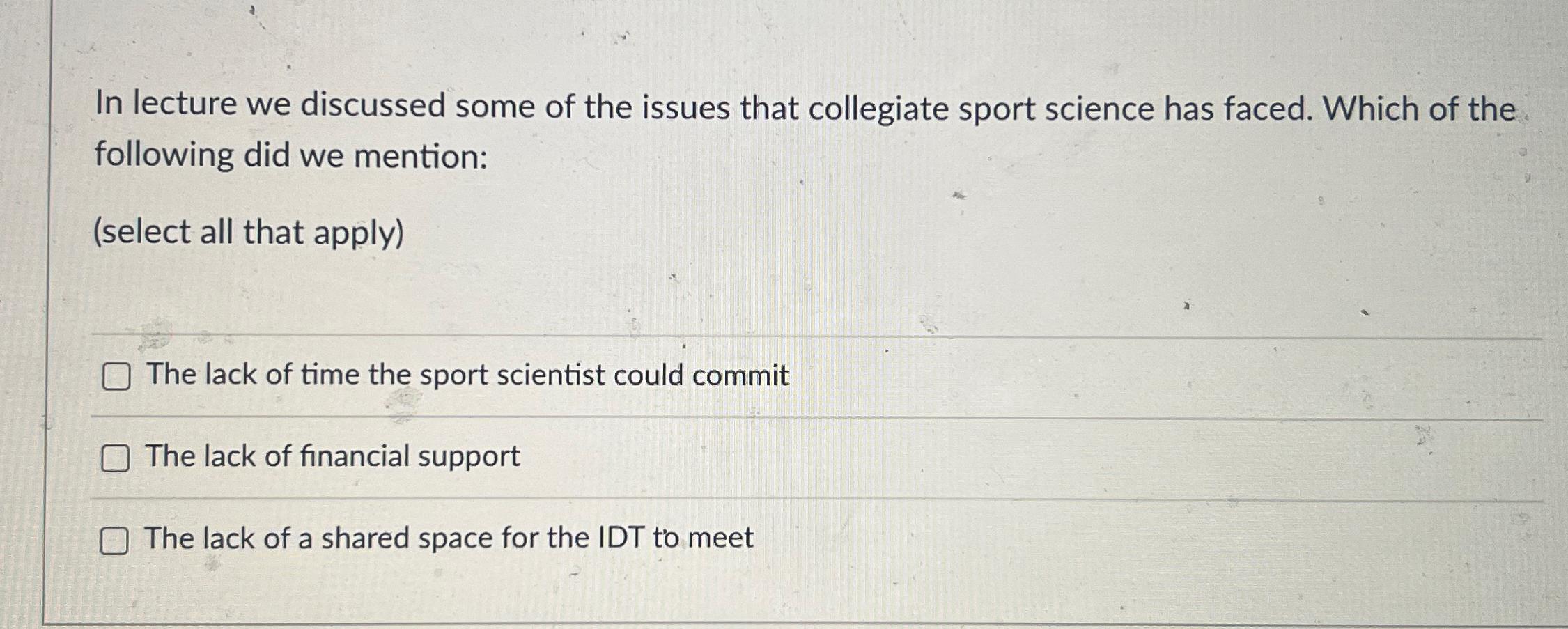 Solved In lecture we discussed some of the issues that | Chegg.com