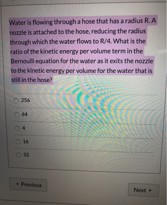 Solved Water is flowing through a hose that has a radius R.A | Chegg.com