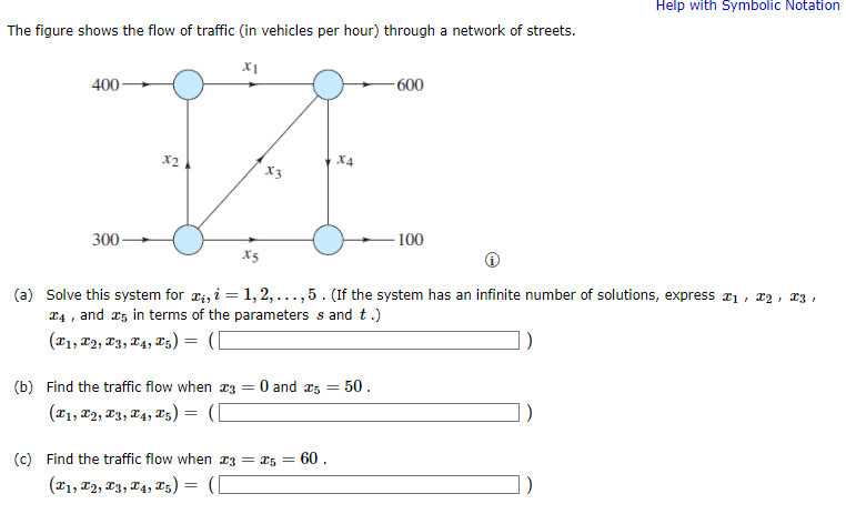 Solved The figure shows the flow of traffic (in vehicles per | Chegg.com