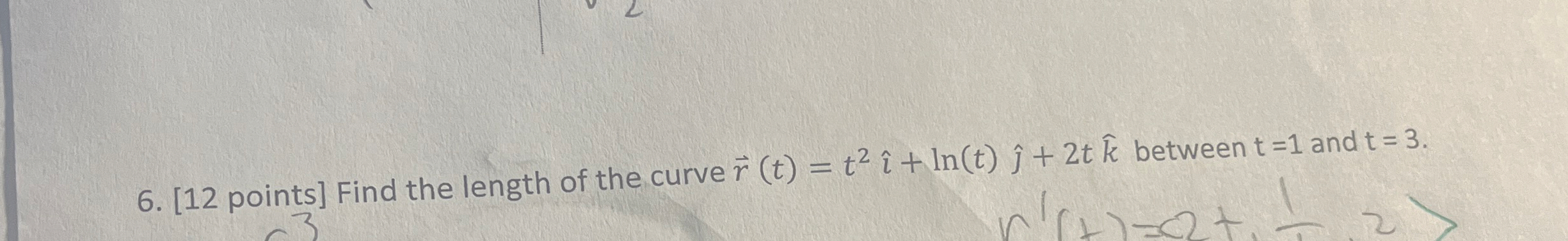 Solved [12 ﻿points] ﻿Find the length of the curve | Chegg.com