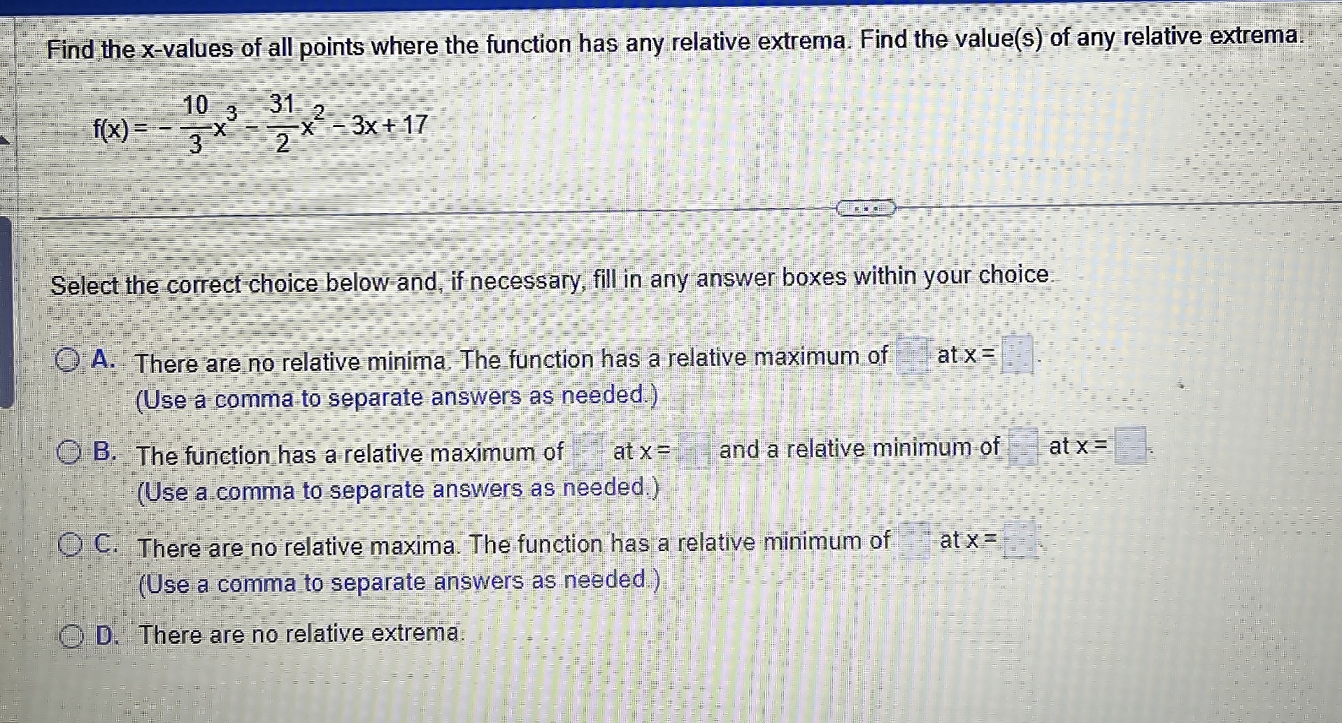 Solved Find the x-values of all points where the function | Chegg.com