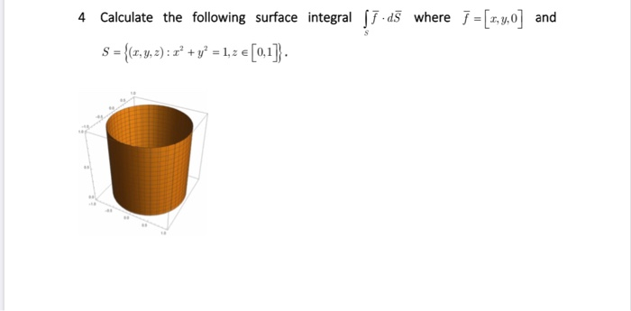 Solved 4 Calculate the following surface integral 17.05 | Chegg.com