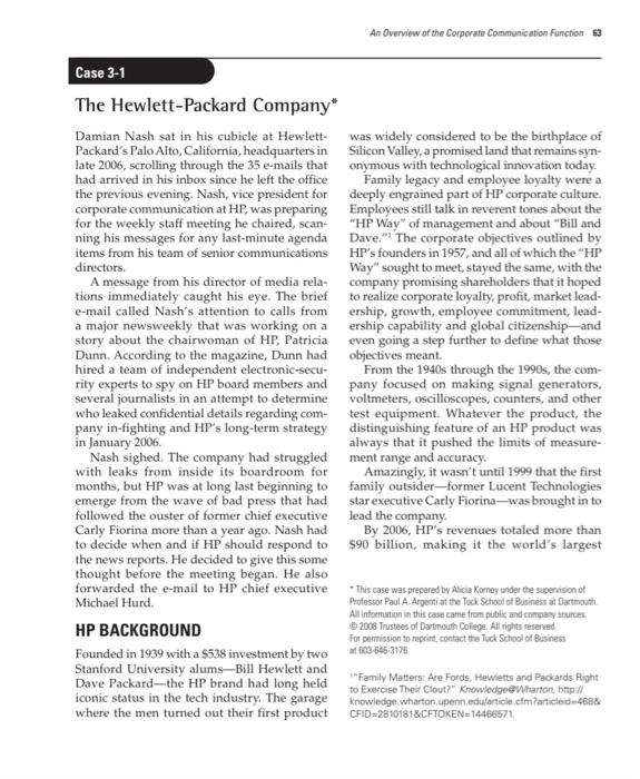 1 what are the strengths and weaknesses of HP's | Chegg.com