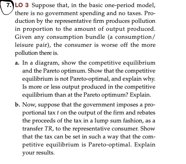 Solved 7. LO 3 Suppose that, in the basic one-period model, | Chegg.com