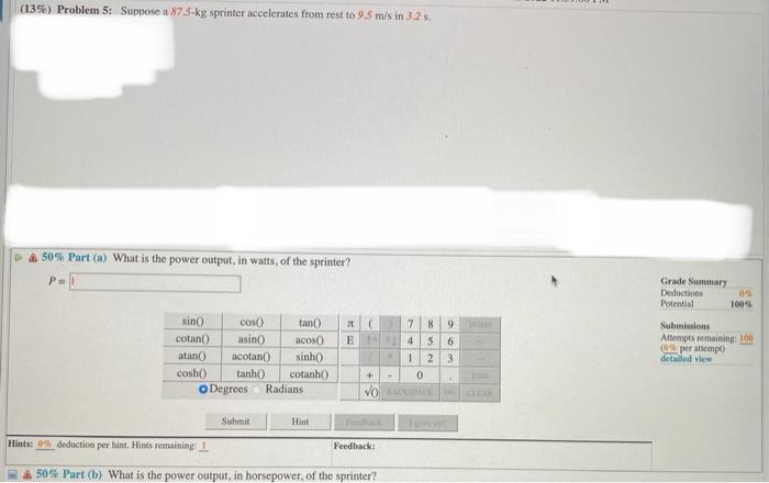 Solved (13\%) Problem 4 : The speed of a block traveling on | Chegg.com