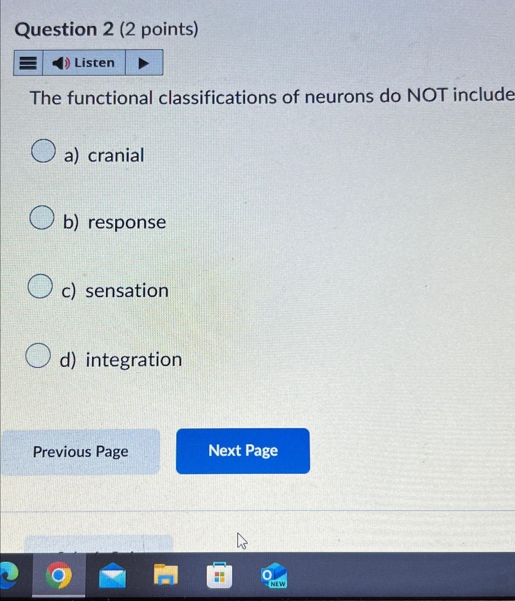 Solved Question 2 (2 ﻿points)The functional classifications | Chegg.com