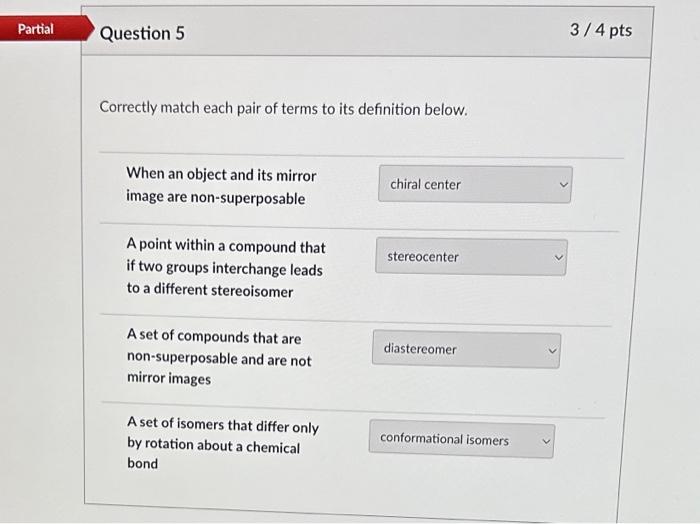Solved Correctly match each pair of terms to its definition | Chegg.com