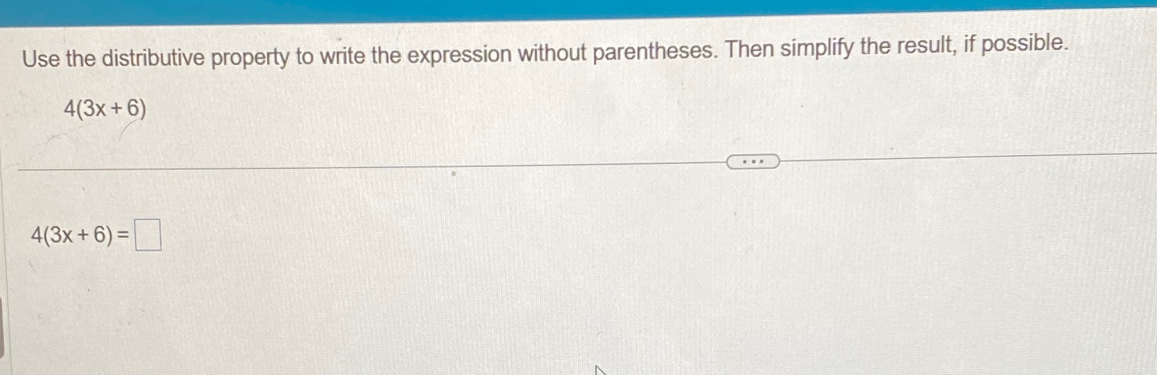 Solved Use the distributive property to write the expression | Chegg.com