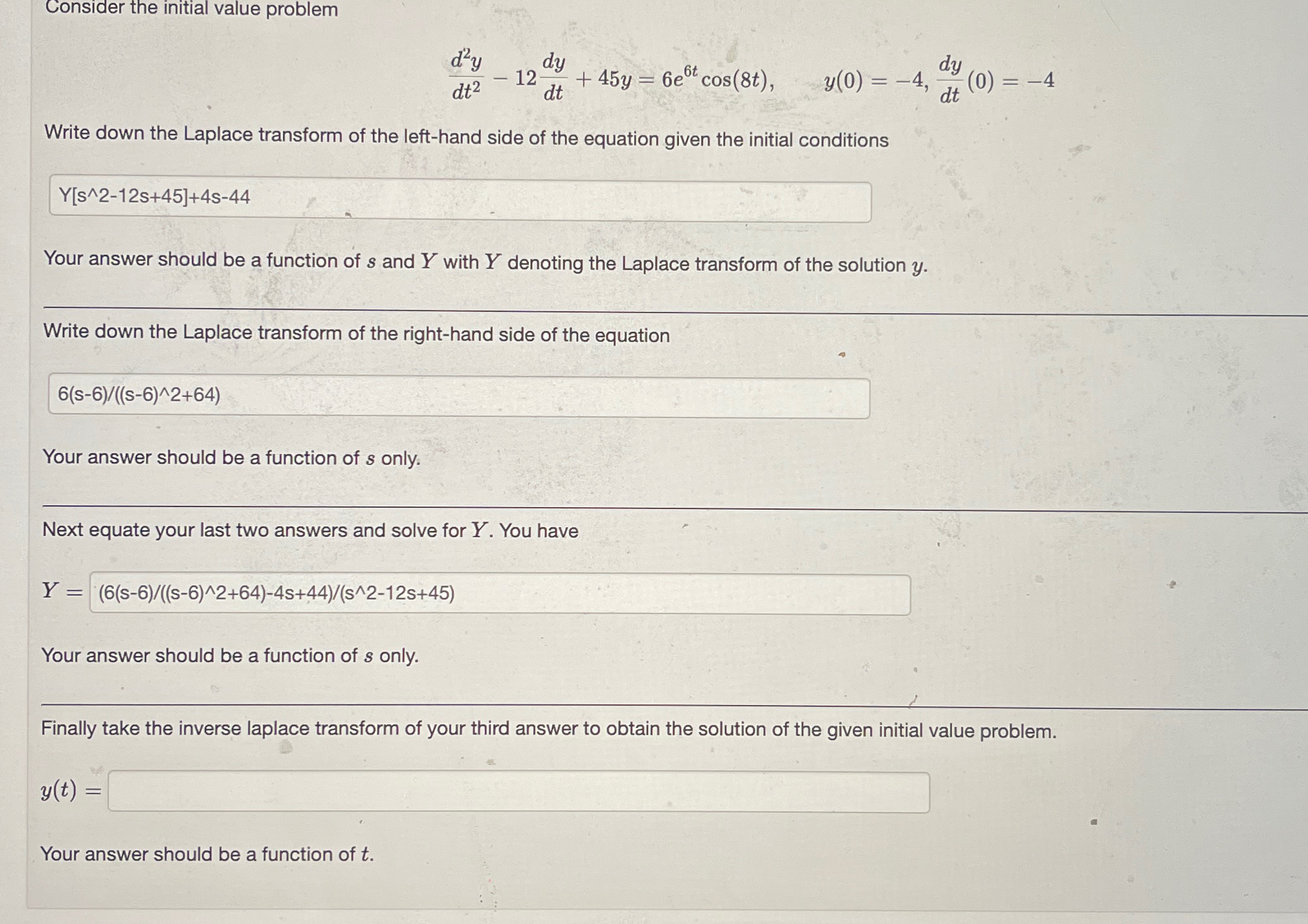 Solved Consider the initial value | Chegg.com