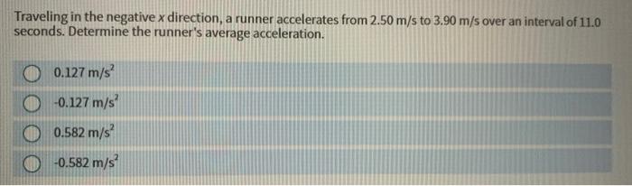 Solved Traveling in the negative x direction, a runner | Chegg.com