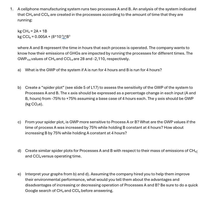 Solved A cellphone manufacturing system runs two processes A | Chegg.com