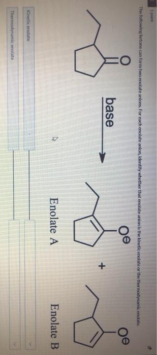 Solved The following ketone can form two enolate anions. For | Chegg.com