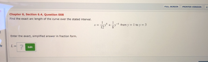 Solved FULL SCREEN PRINTER VERSION Chapter 6, Section 6.4, | Chegg.com