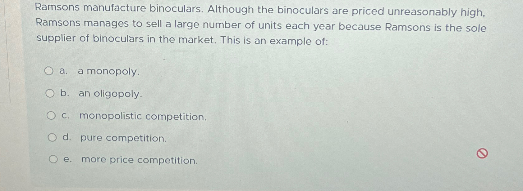 Solved Ramsons manufacture binoculars. Although the | Chegg.com