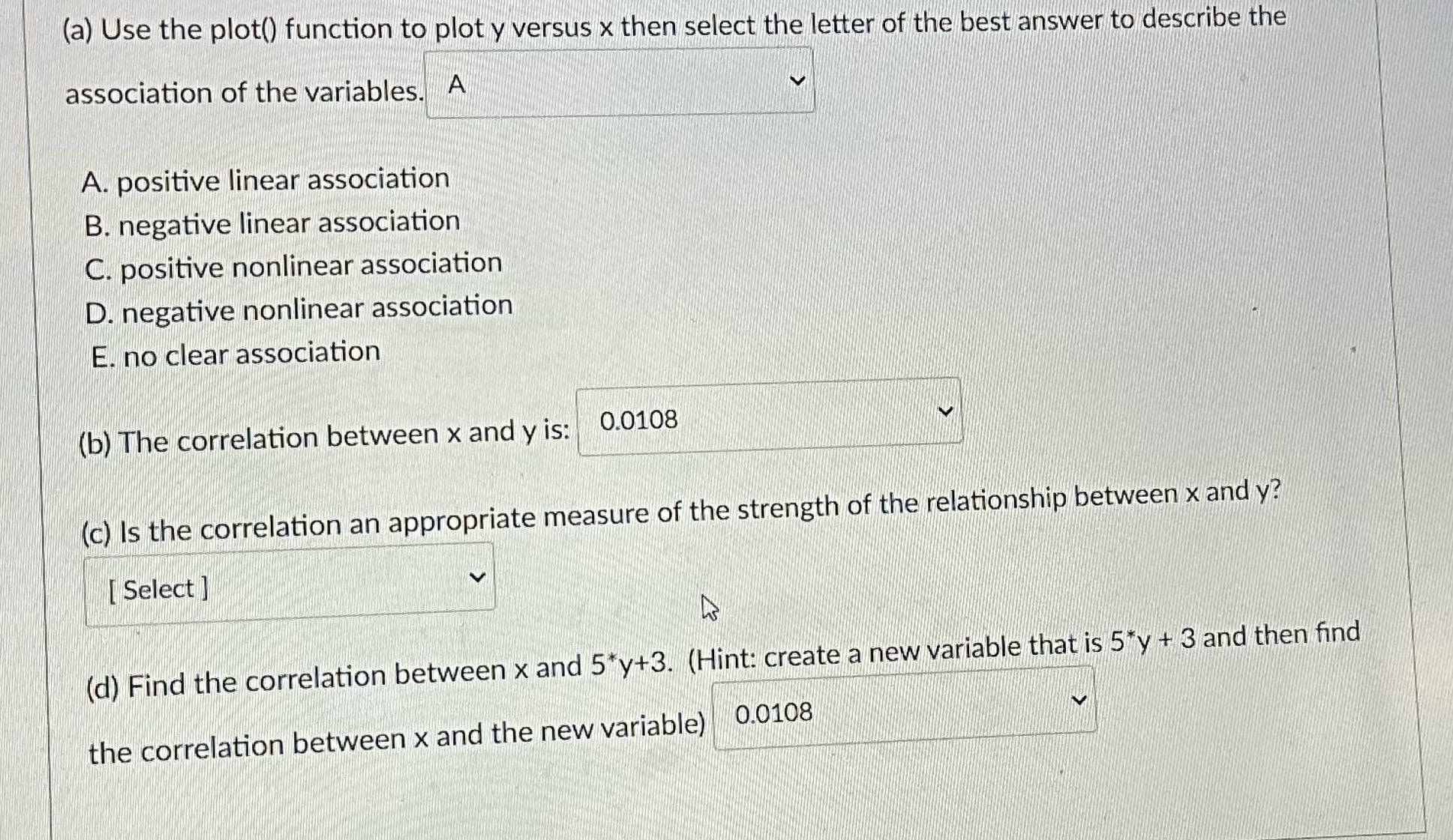 (a) Use the plot() function to plot y versus x then | Chegg.com