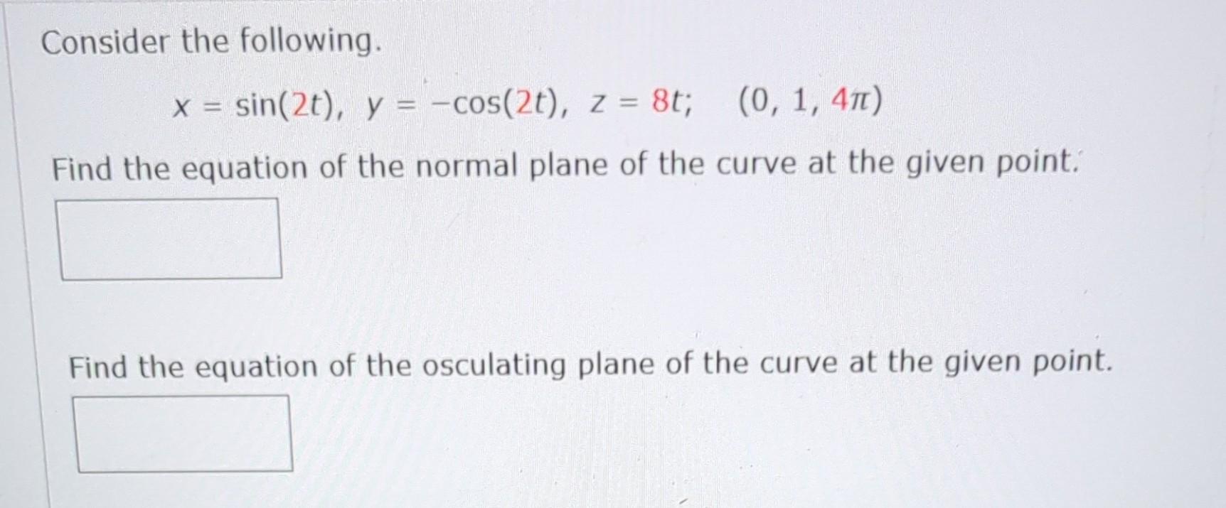 Solved Consider the following. | Chegg.com