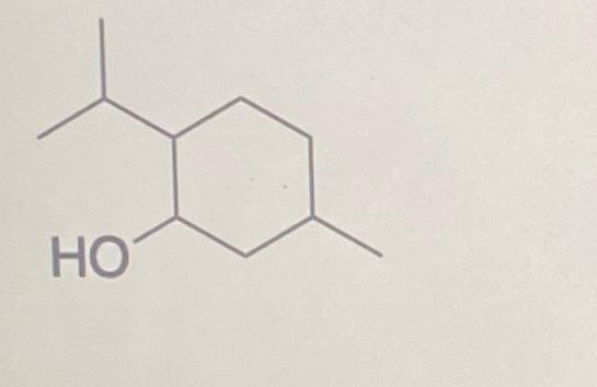 Solved The structure of menthol is shown below without any | Chegg.com