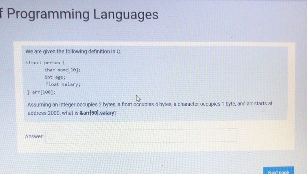 Solved f Programming Languages We are given the following | Chegg.com