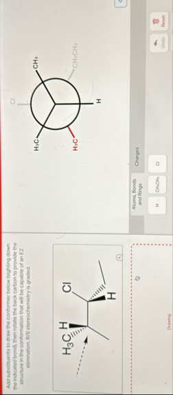 Solved Add substituent to draw the conformer | Chegg.com