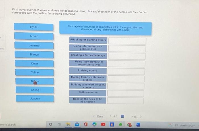 Solved First, hover over each name and read the description. | Chegg.com