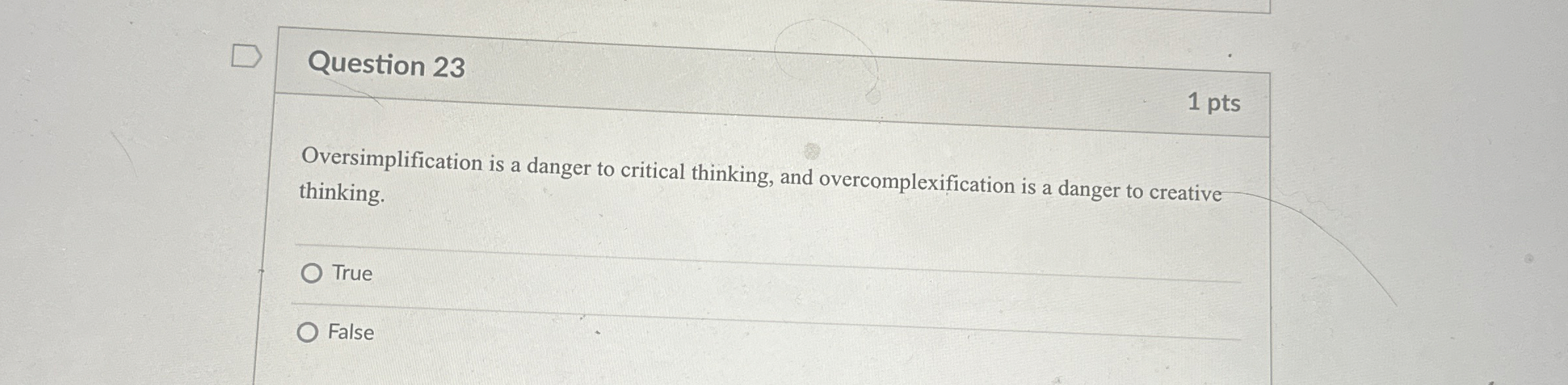 Solved Question 231 ﻿ptsOversimplification is a danger to | Chegg.com