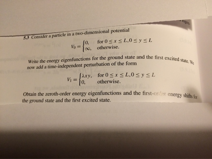 Solved 5.3 Consider a particle in a two-dimensional | Chegg.com