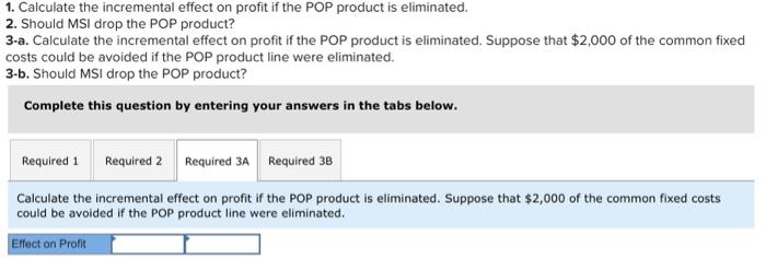 Solved 1. Calculate the incremental effect on profit if the | Chegg.com