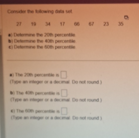 Solved Consider the following data | Chegg.com
