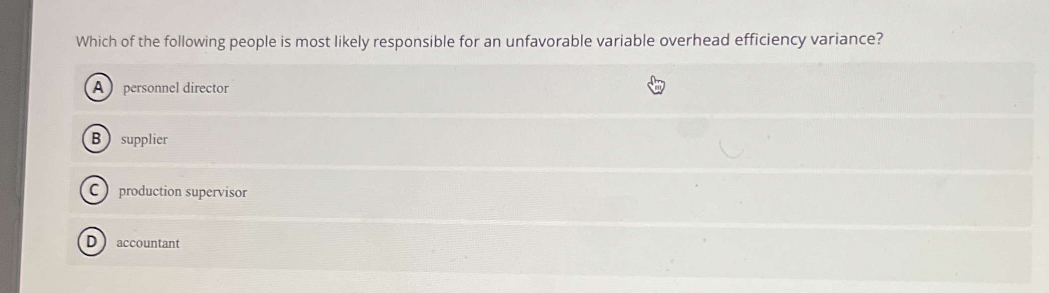 Solved Which of the following people is most likely | Chegg.com