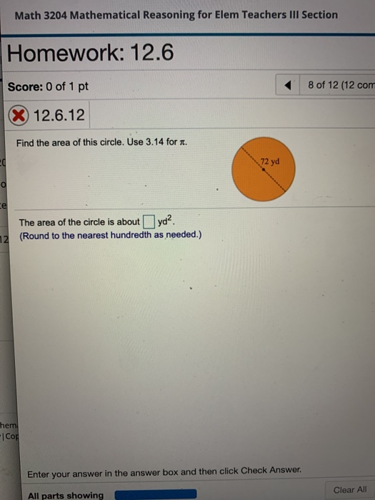 Solved Math 3204 Mathematical Reasoning for Elem Teachers | Chegg.com