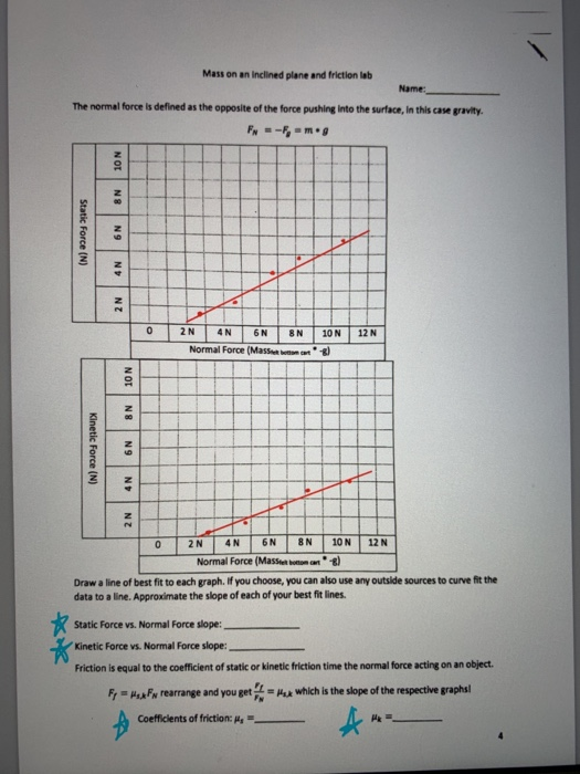 Directions: Incline Plane 1) Set up your inclined | Chegg.com
