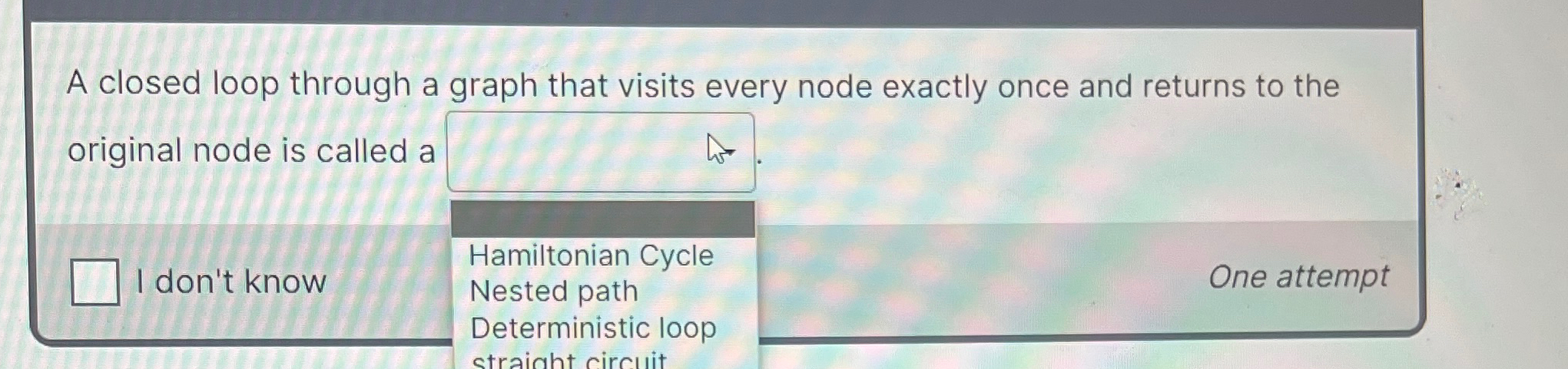 Solved A closed loop through a graph that visits every node | Chegg.com