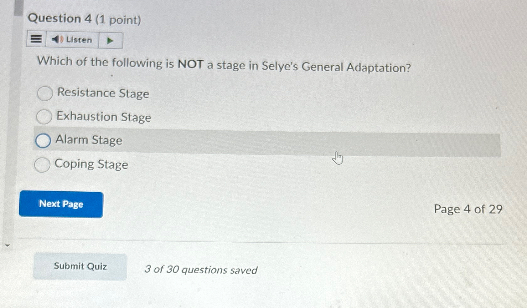 Solved Question 4 (1 ﻿point)ListenWhich of the following is | Chegg.com