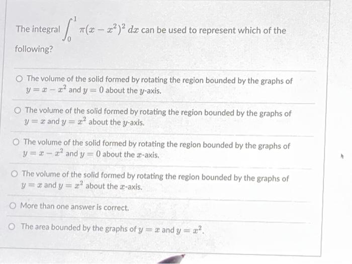 Solved The integral \\( \\int_{0}^{1} | Chegg.com