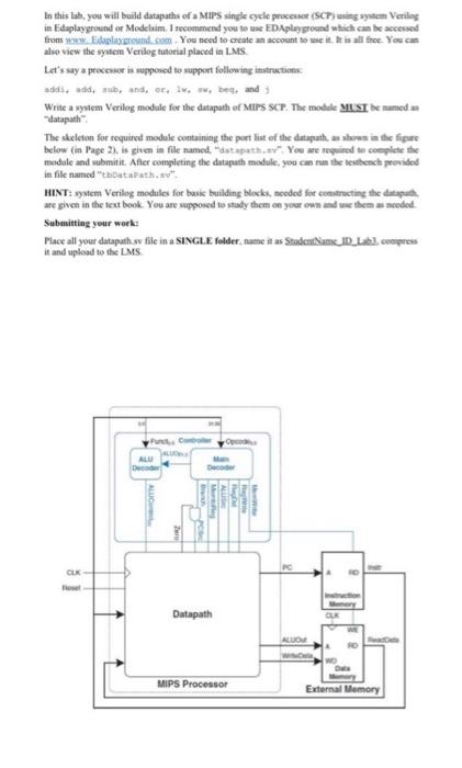 Solved Module Datapath Input Logic Clk Reset Input Logic