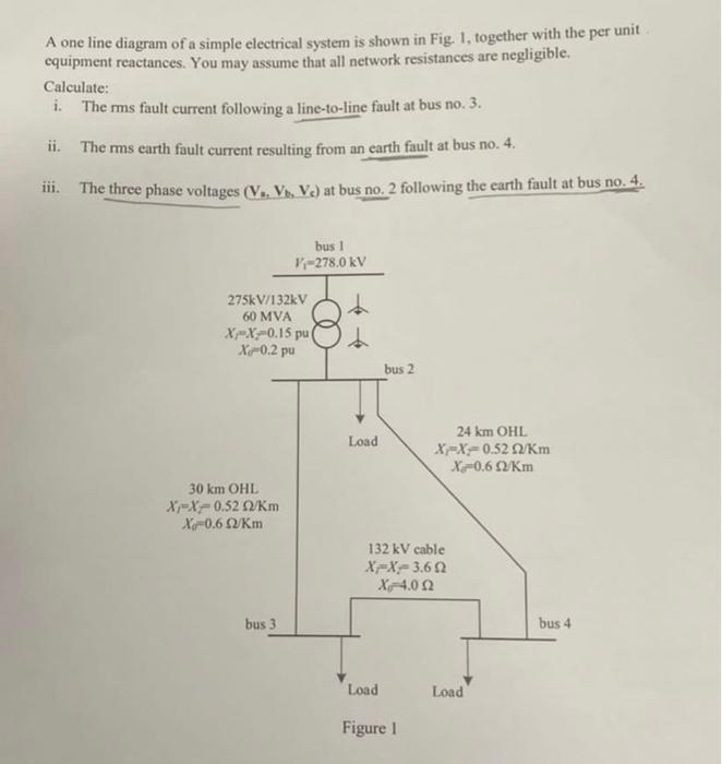 Solved m A one line diagram of a simple electrical system is | Chegg.com