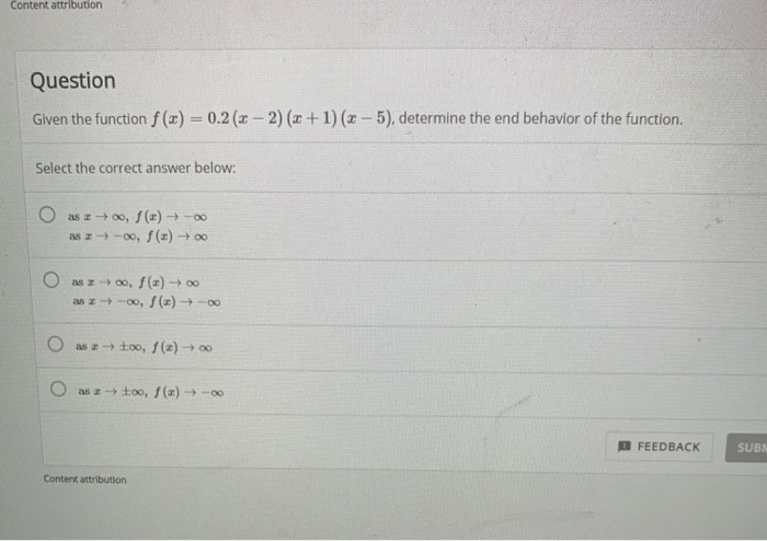 Solved given the function f(x)=0.2(x-2)(x+1)(x-5), determine | Chegg.com
