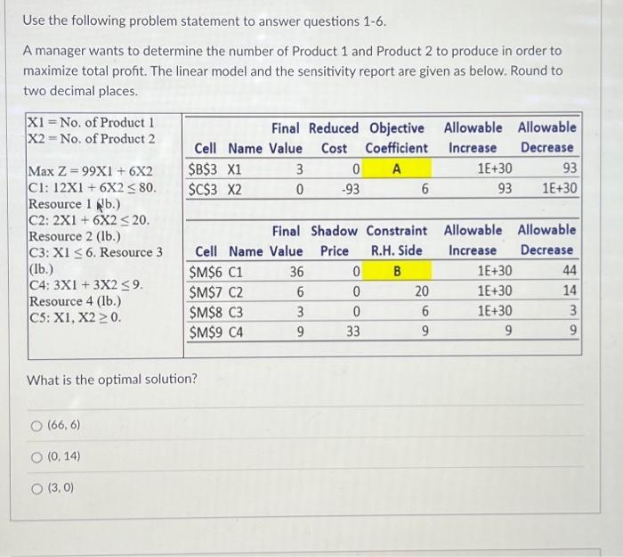 Solved Use the following problem statement to answer | Chegg.com