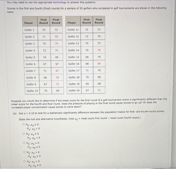 Solved You may need to use the appropriate technology to | Chegg.com