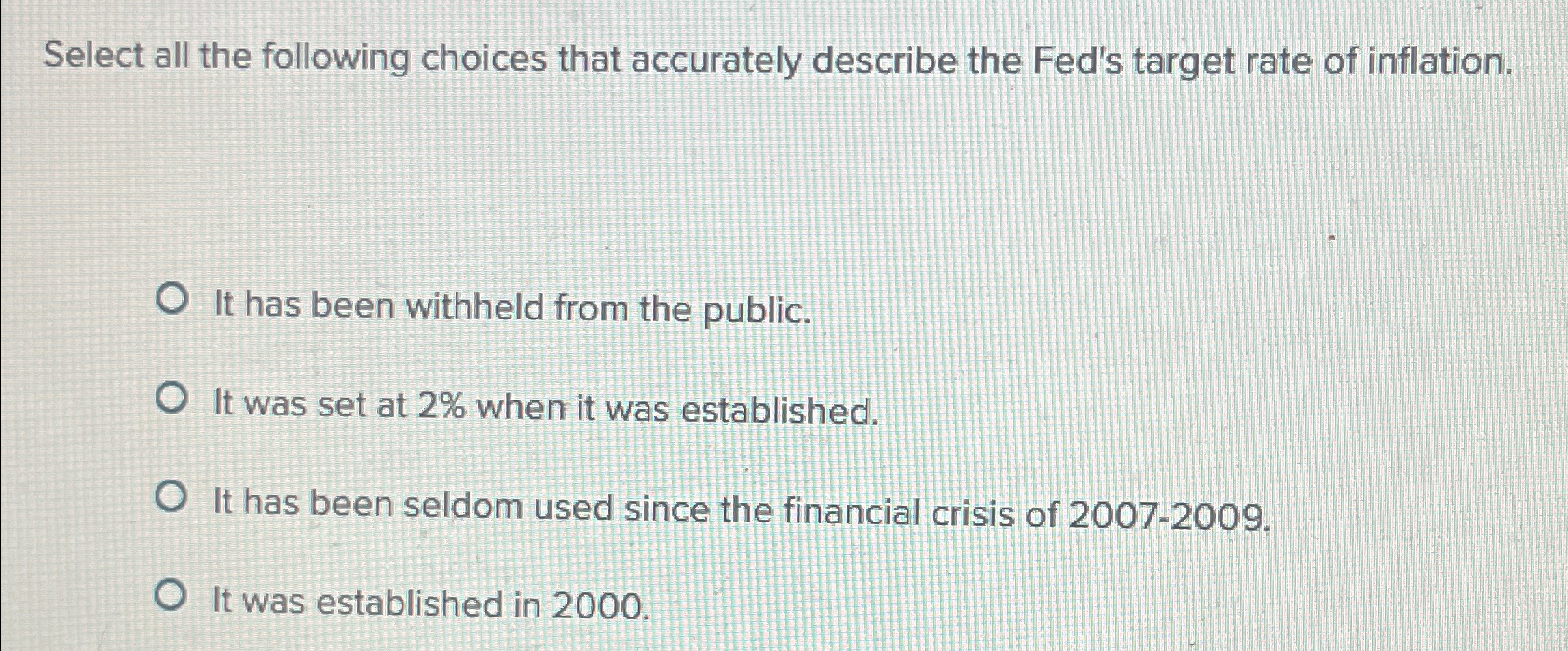 Solved Select all the following choices that accurately | Chegg.com