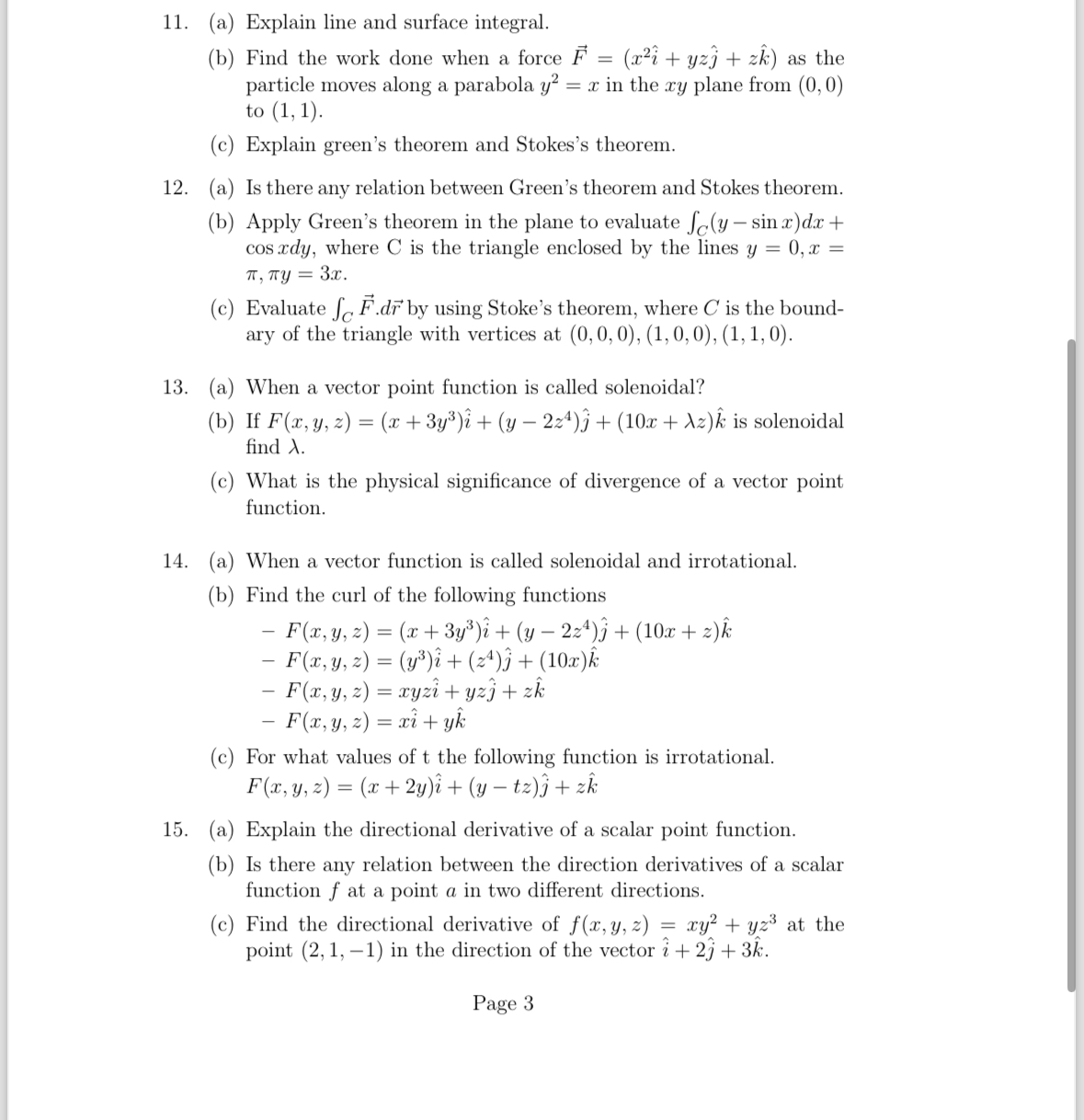 Solved (a) ﻿Explain line and surface integral.(b) ﻿Find the | Chegg.com