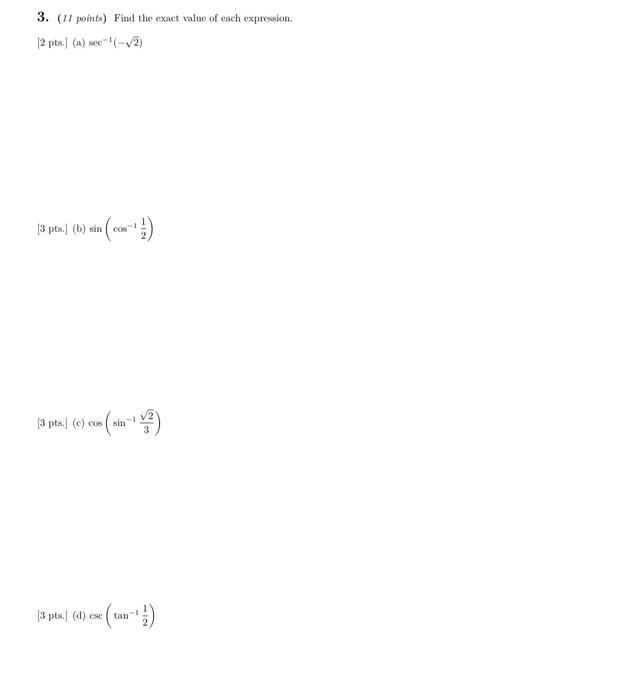 Solved 1. (6 points) Graph each function. Be sure to label | Chegg.com