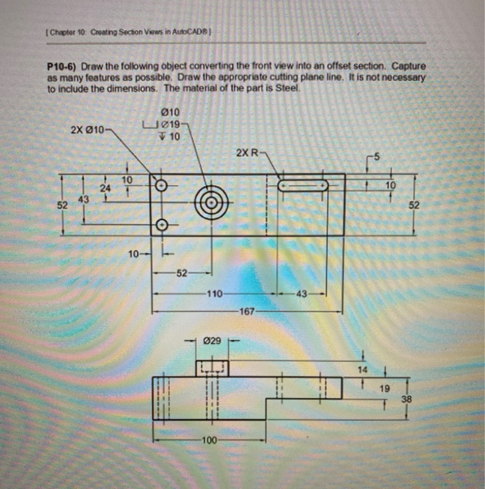 Solved Chapter 10: Creating Section View in AutoCADS) P10-6) | Chegg.com