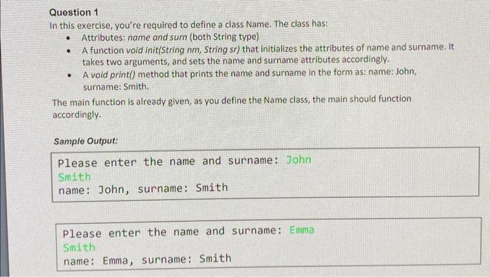 Solved Question 1 In this exercise, you're required to | Chegg.com